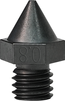 Steel Nozzle 0.8mm w/ WS2 Coating (for Pro3 Series, Pro2 Series, E2 Pr ...